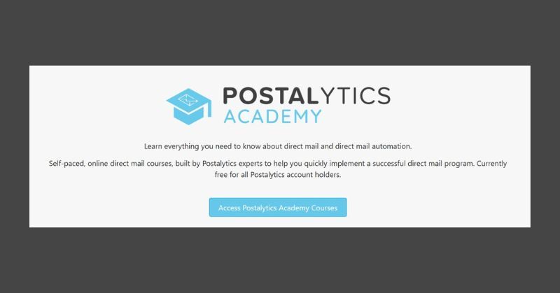 The Postalytics Academy - Direct Mail Automation Courses